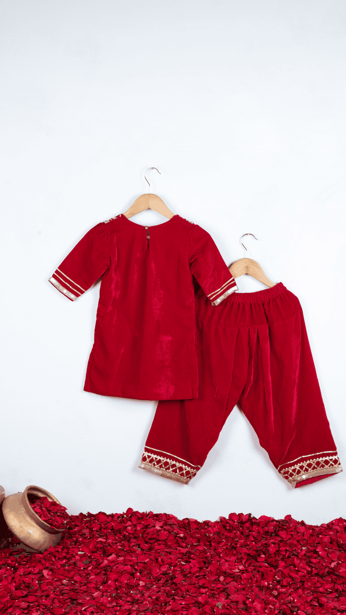 Pre-Order: Rani Pink Embroidered Patiala Set– Peony Kids Couture