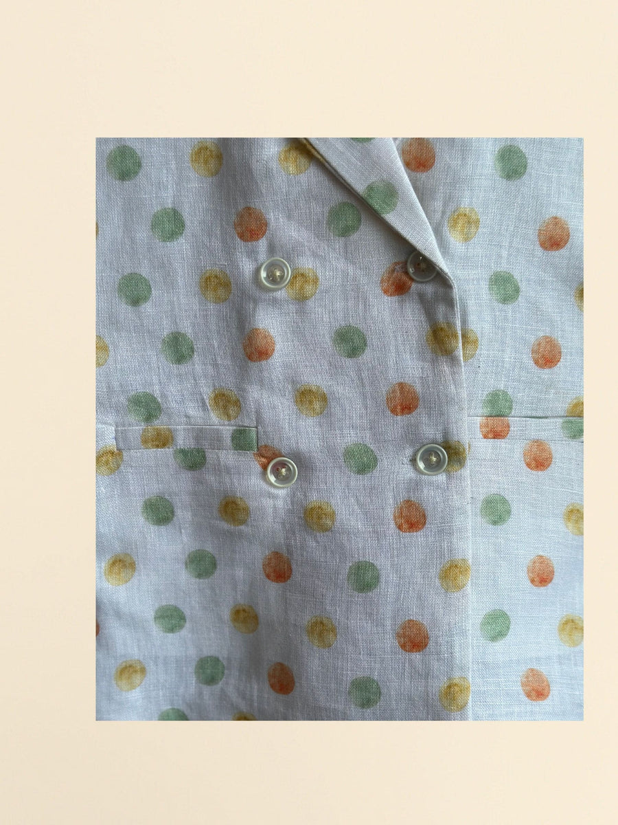 Fireball Print Linen Blazer Dress– Peonyy Kids