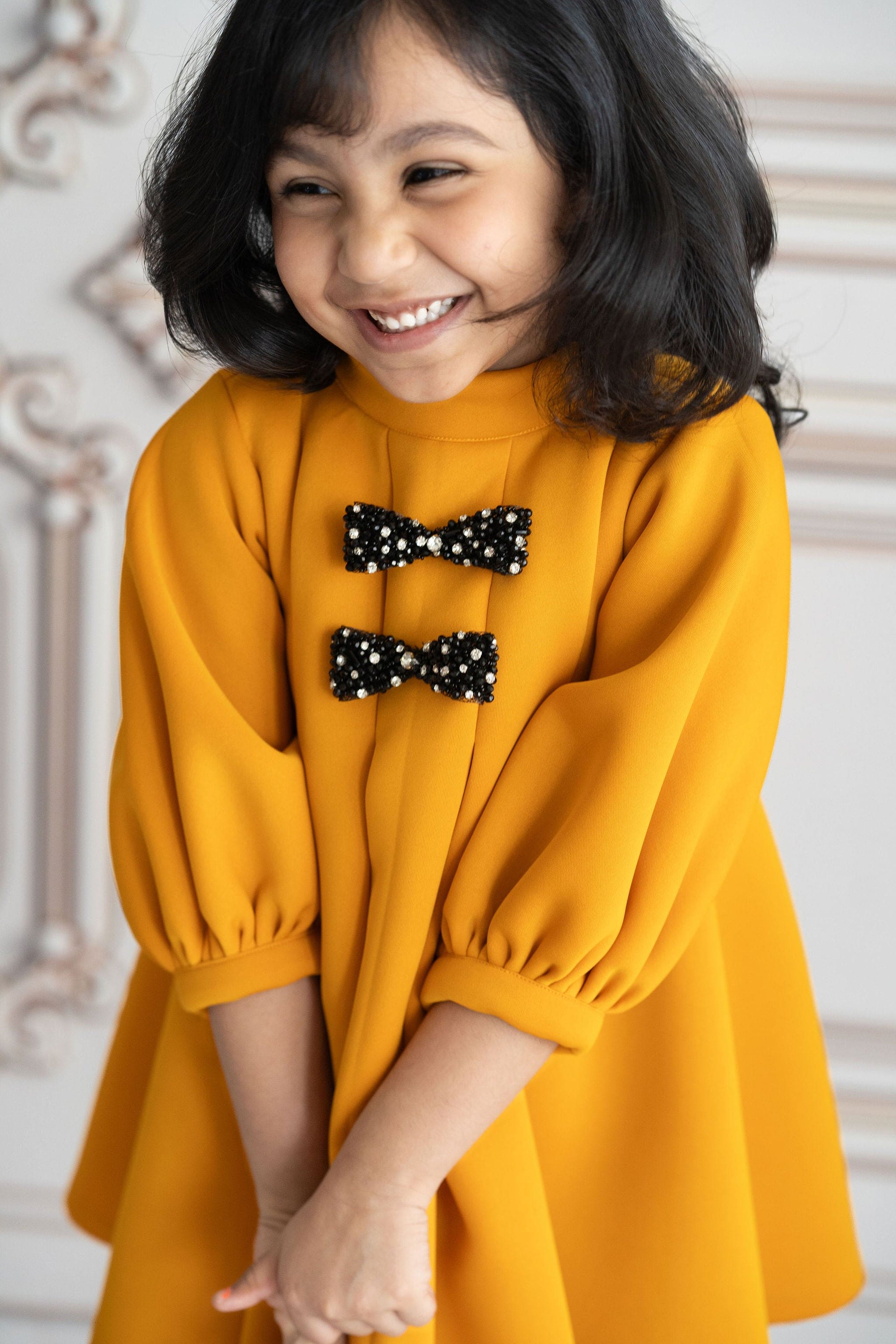 Pre-Order: Mustard Rado Dress– Peonyy Kids