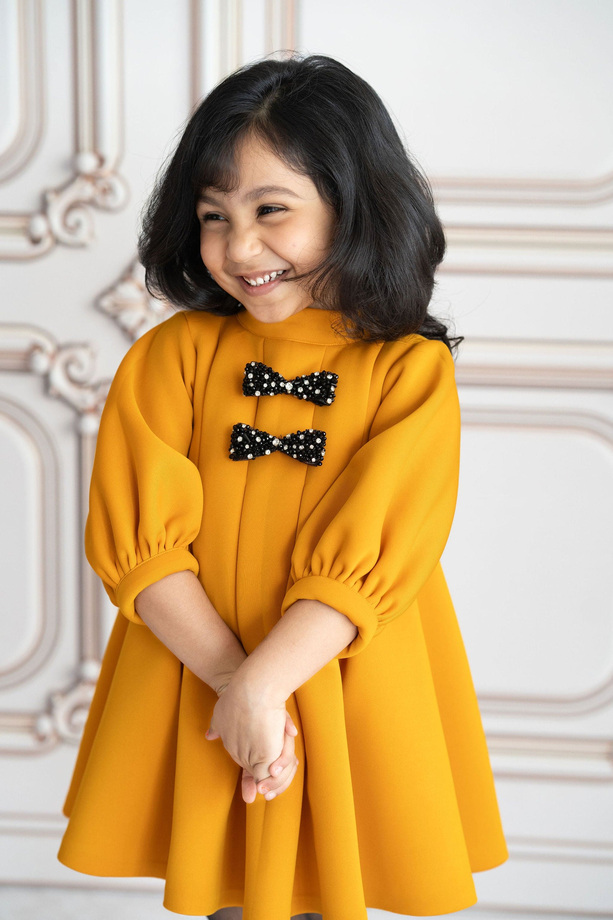Pre-Order: Mustard Rado Dress– Peonyy Kids