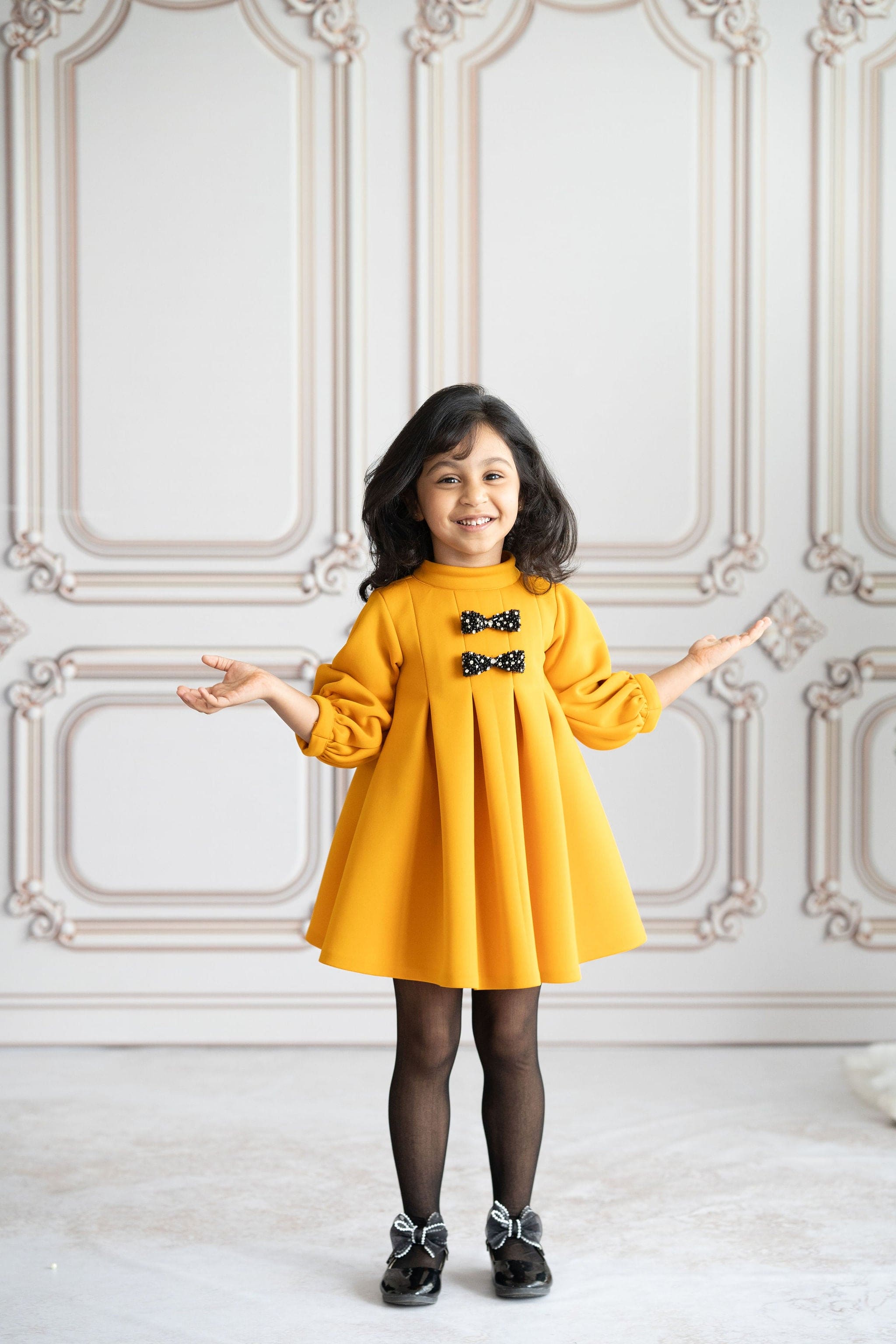 Pre-Order: Mustard Rado Dress– Peonyy Kids