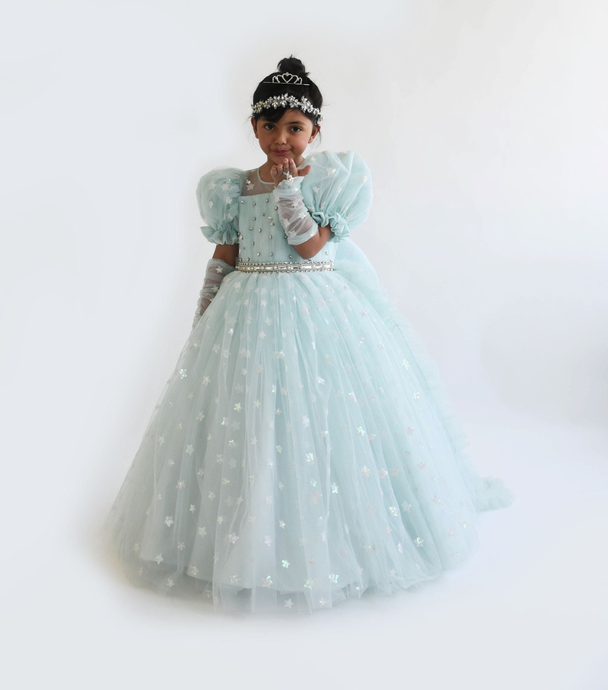 Pre Order: Blue Star Net Gown– Peonyy Kids