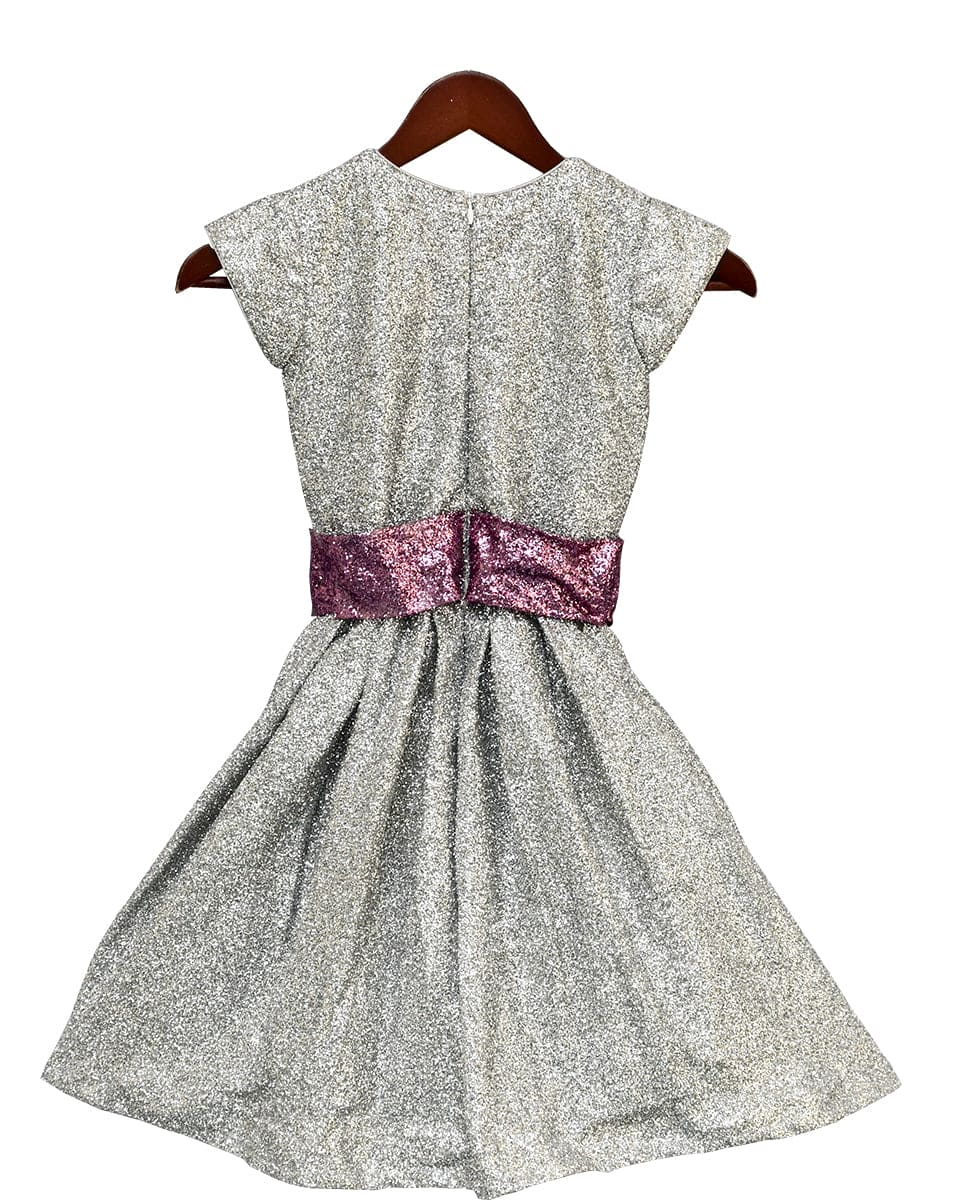 Pre-Order: Silver Glitter Sequence Frock– Peonyy Kids